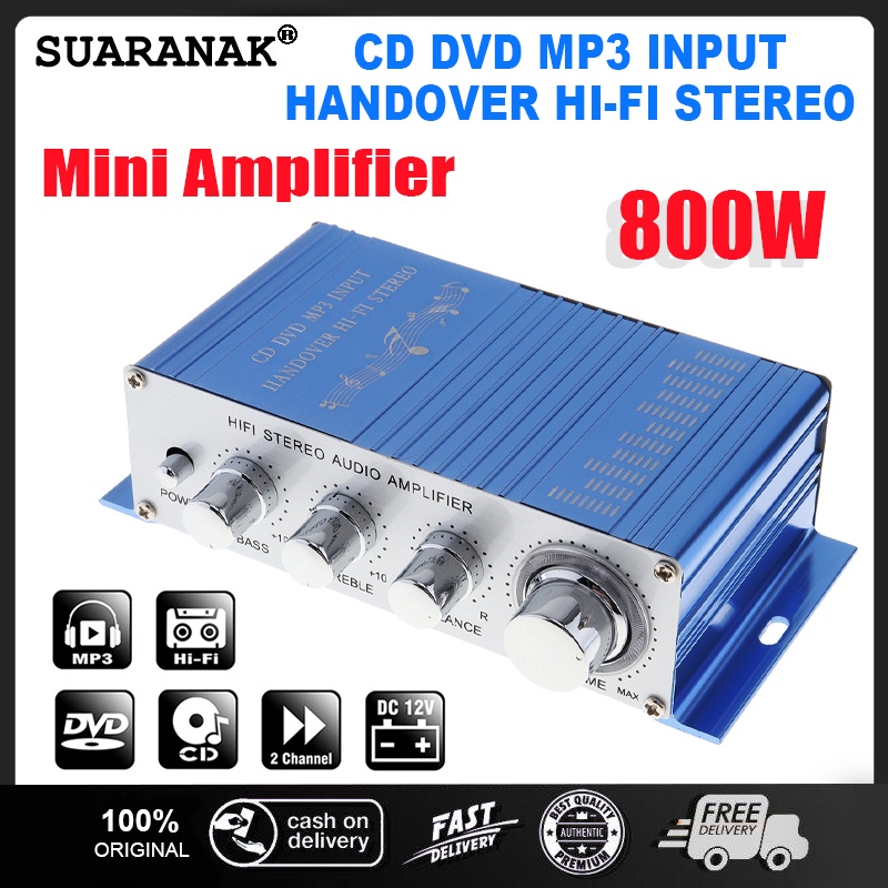 Car Power Amplifier 800W Digital Player MINI Audio Amplifier 2x 20W Hi ...