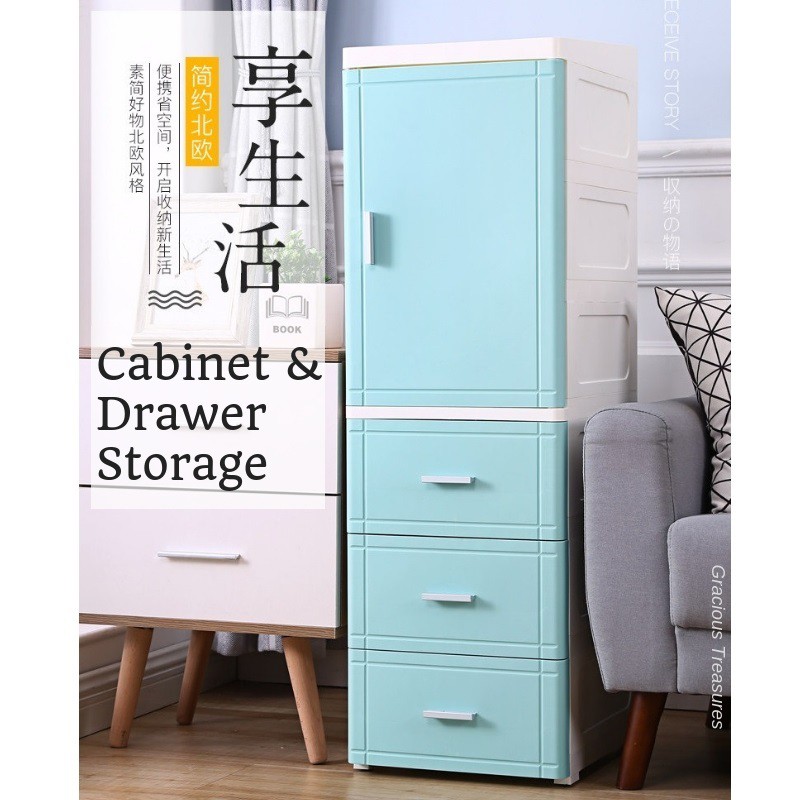 3-7 Tiers Slim Style Drawer Storage Cabinet | Shopee Singapore