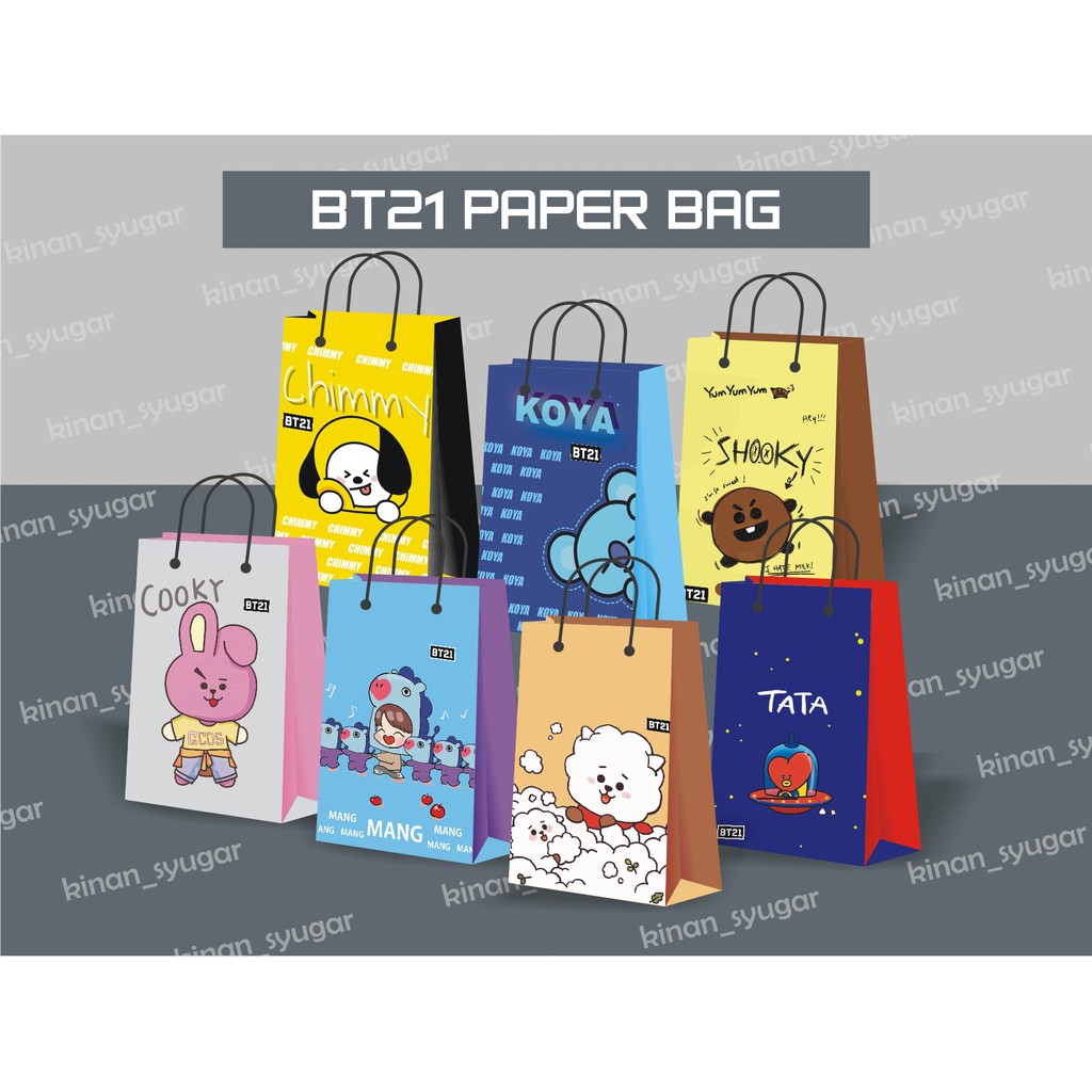 Bt21 Paper Bag / Bt21 Bag | Shopee Singapore