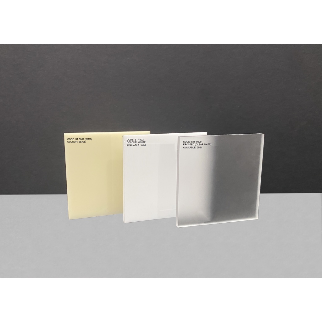 Color Acrylic Sheet Beige White Frosted | Customized Size | Thickness ...