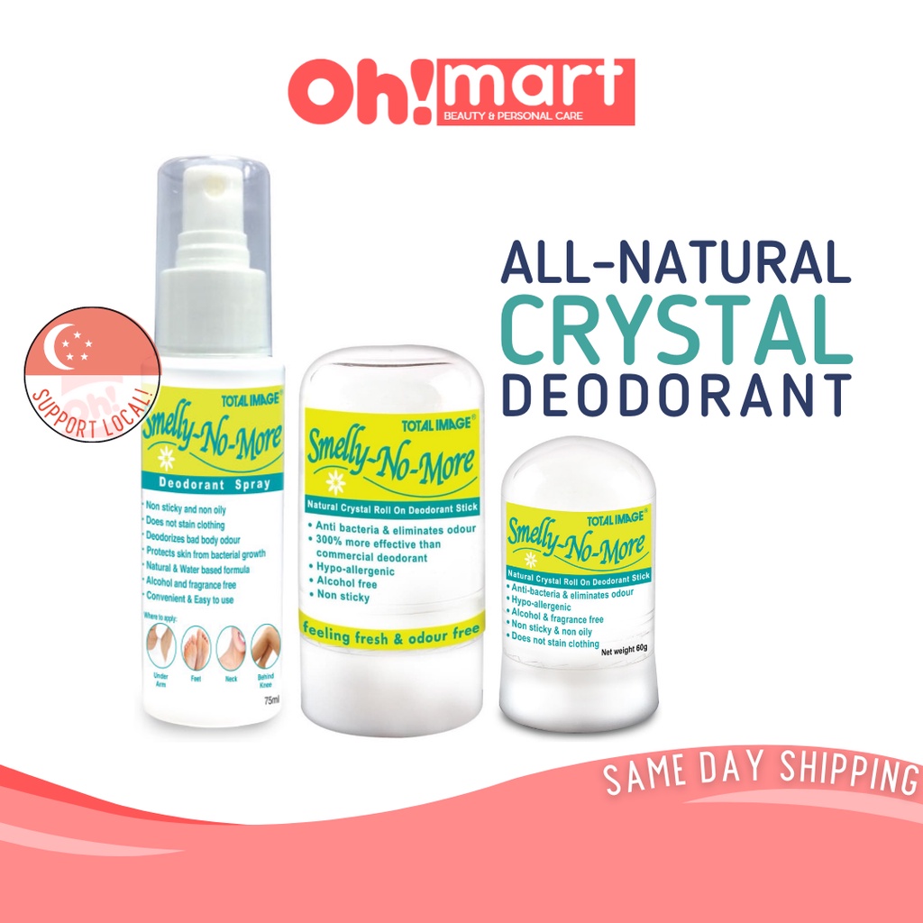 Smelly No More Natural Crystal Deodorant 60g l 120g l 75ml | Shopee ...