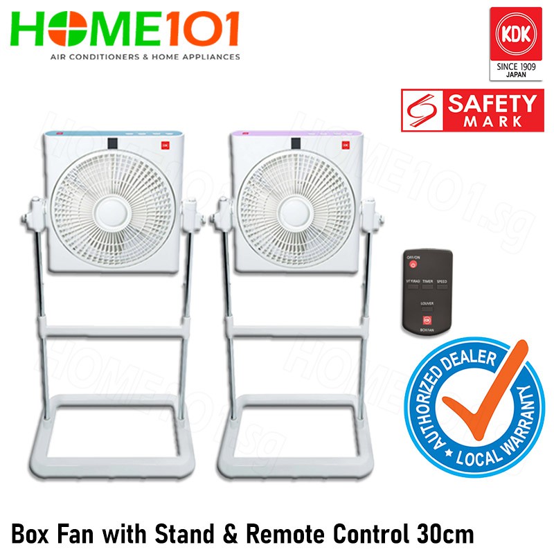 KDK Box Fan 30cm w/Remote Control and Stand SC30H | Shopee Singapore