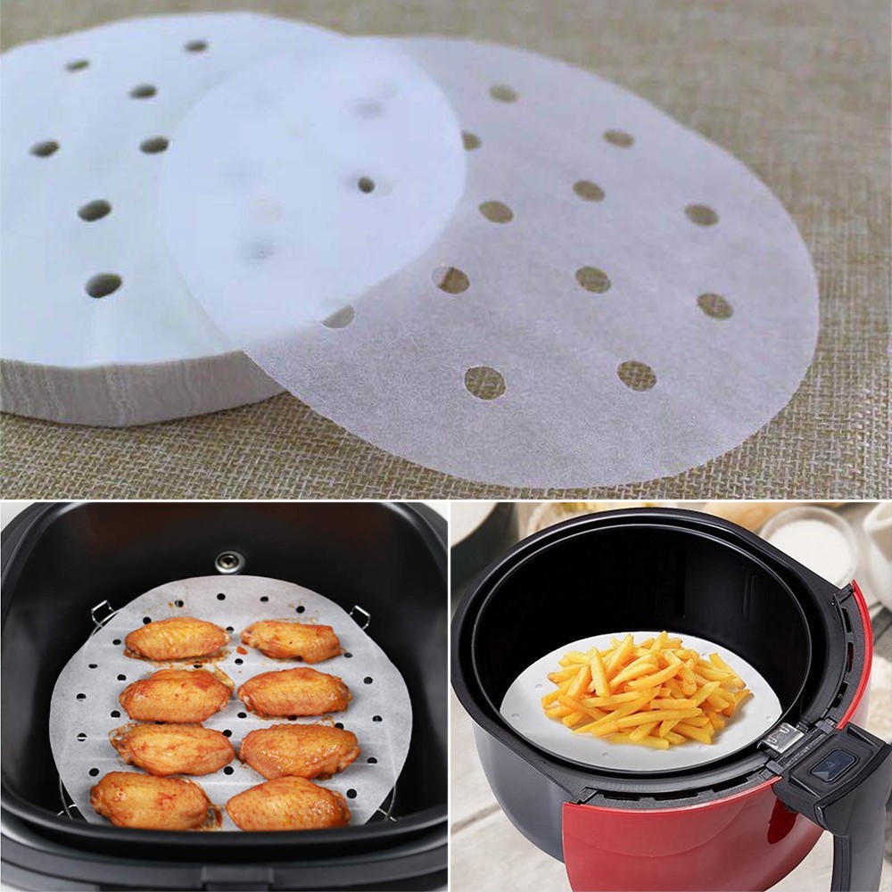 BAKERY 5 Size 100pcs Air Fryer Non Stick Paper Liners Perforated ...