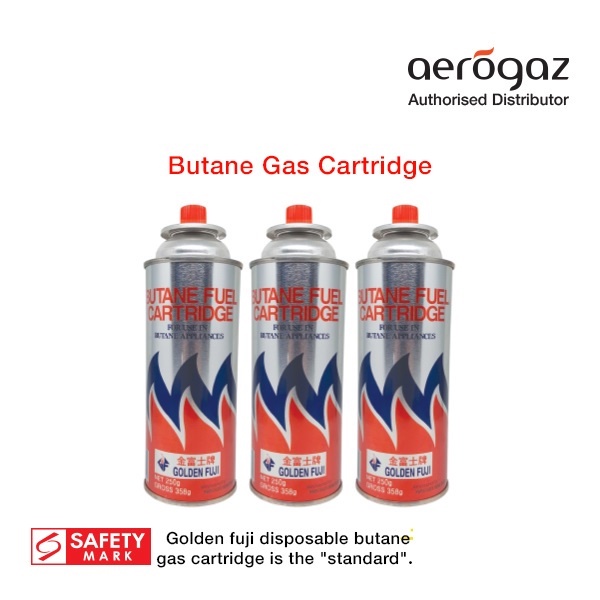 Golden Fuji Butane Gas Cartridge 3 x 1 pack | Shopee Singapore