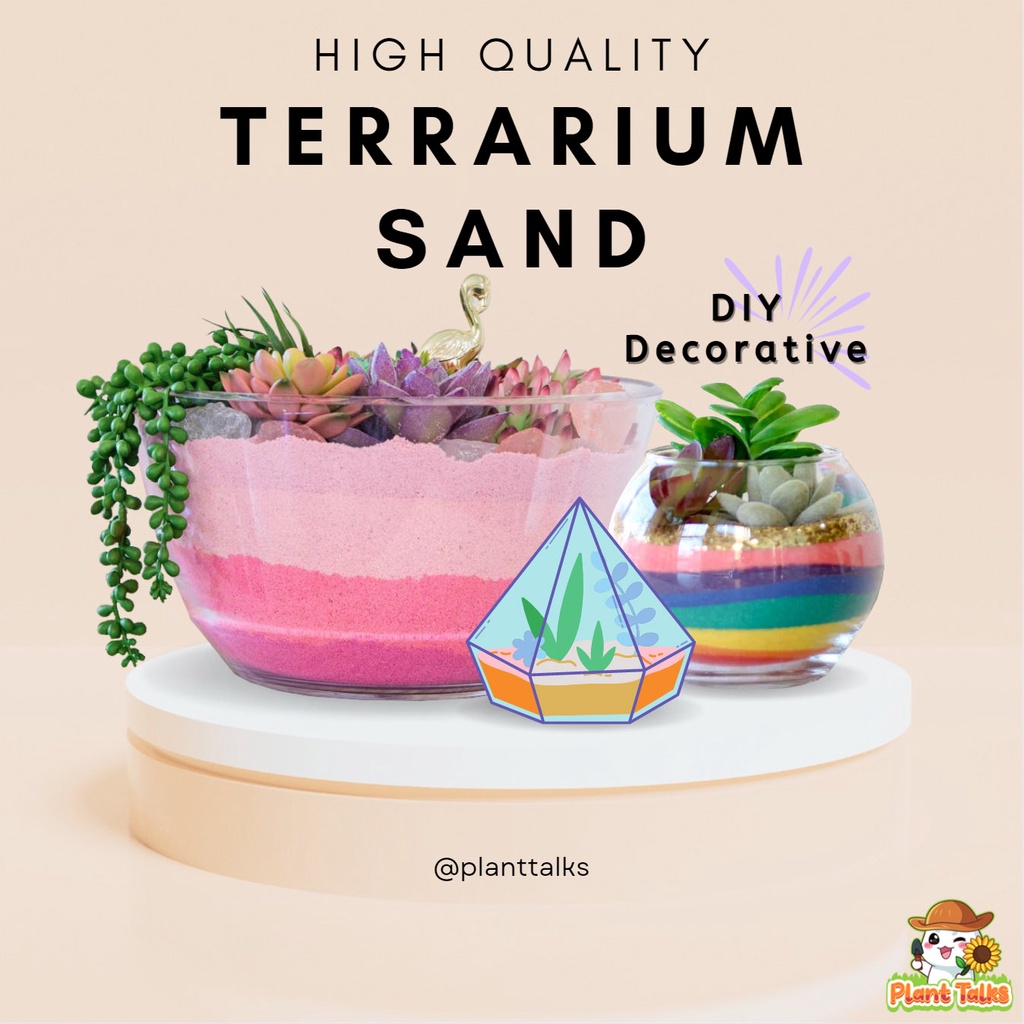 Premium Terrarium Color Sand 210g / Coloured sands / Aqua Sand / Terrarium Decoration / Colour ...