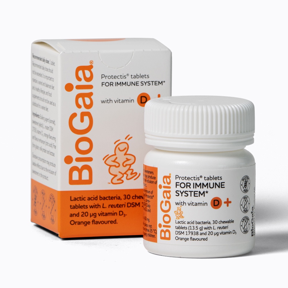BioGaia Protectis Tablets with 20Mcg Vitamin D3, Orange Flavour - 30 ...