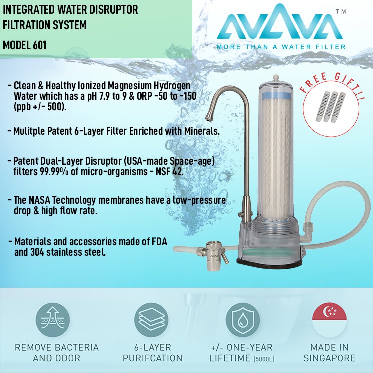 AVAVA Integrated Water Disruptor Filtration System ( MODEL 601 ) FDA ...