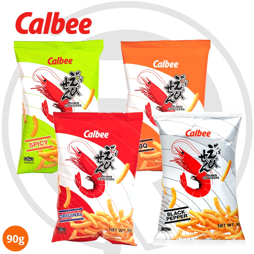 Calbee Assorted Flavours Prawn Crackers (Original/Spicy/BBQ/Black ...
