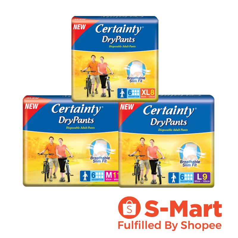 Certainty DryPants Adult Diaper, M/L/XL, Carton of 8 | Shopee Singapore