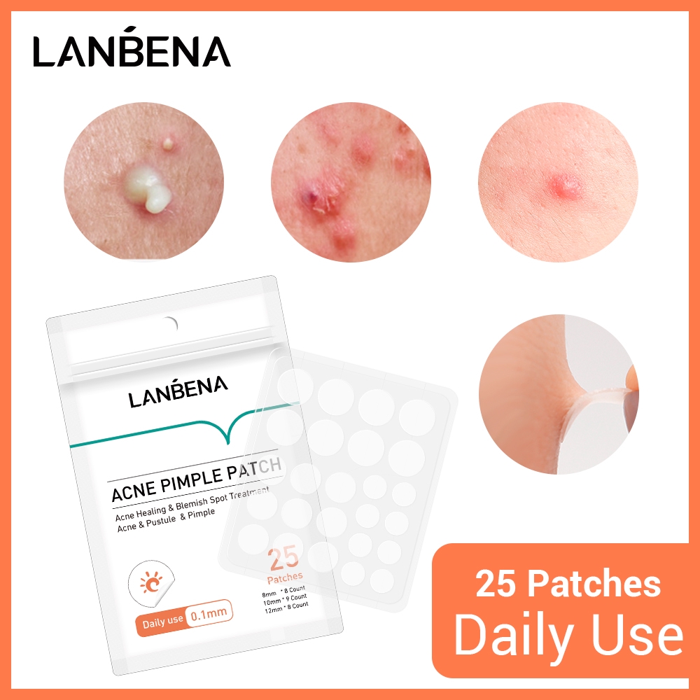 LANBENA Acne Pimple Patch 25pcs Daily Use Invisible Acne Stickers ...
