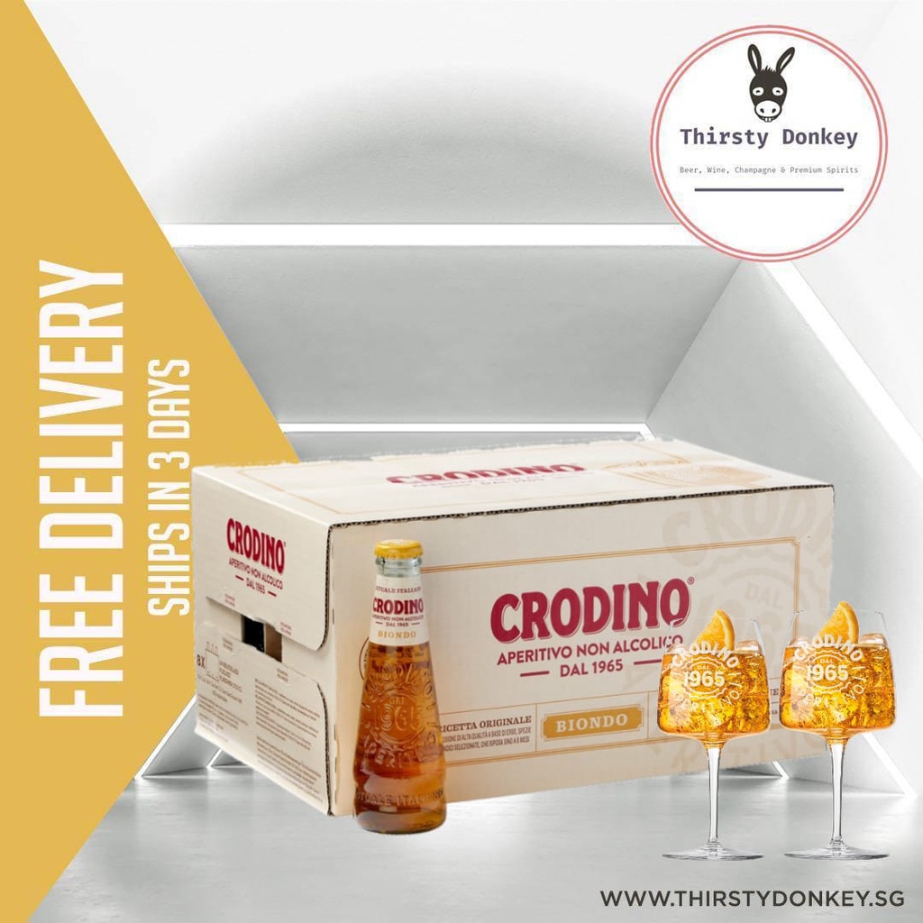 Campari Crodino (Non-Alcoholic Aperitivo) (175ml x 24 bottles) + 2 FREE ...