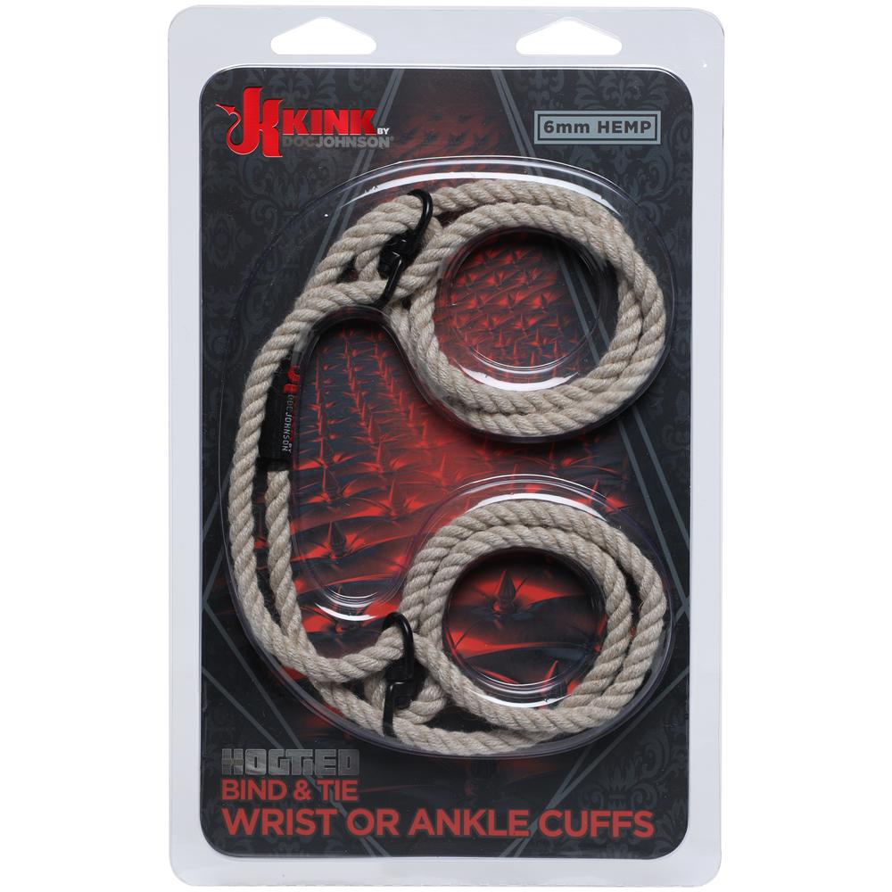 KINK by Doc Johnson Hogtied Bind and Tie 6mm Wrist or Ankle Cuffs - Natural | Shopee Singapore