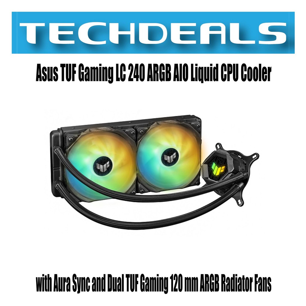 Asus TUF Gaming LC 240 ARGB AIO Liquid CPU Cooler with Aura Sync and ...