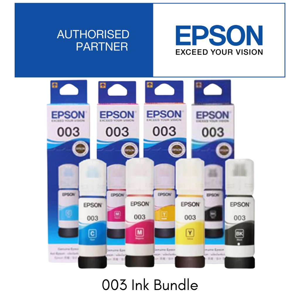 Epson 003 4 Colour Bottle Ink Bundle For L1110 L3110 L3116 L3156 L3150 ...