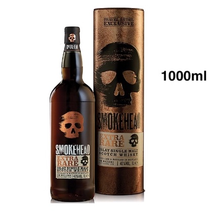 1L Smokehead Extra Rare Islay Single Malt Scotch Heavy Peated Peaty ...