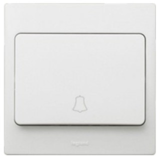 Legrand Mallia Door Bell Switch White with Bell Logo | Shopee Singapore