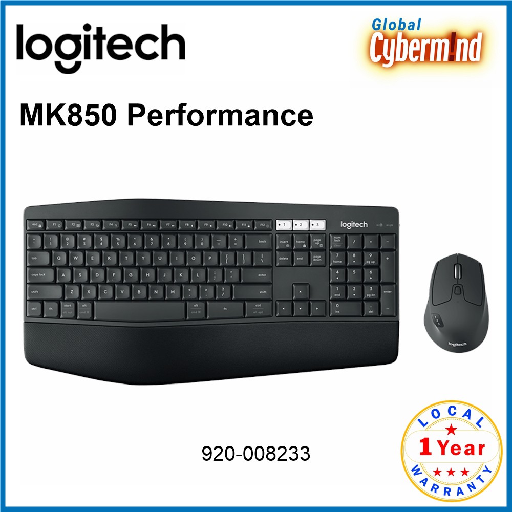 Logitech MK850 Performance Multi-Device Bluetooth Wireless Keyboard and ...