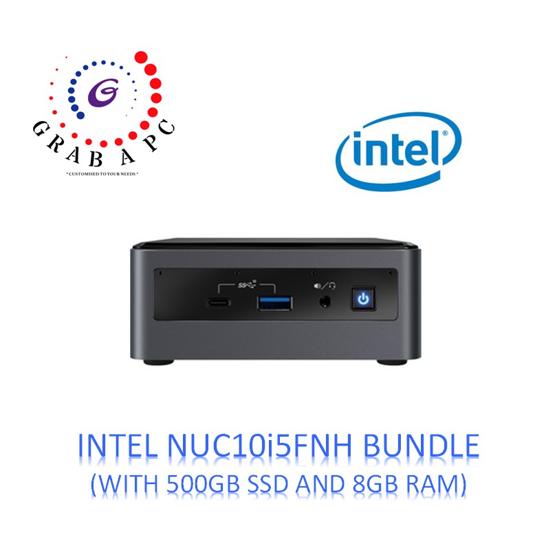 INTEL NUC10i5FNH NUC KIT BUNDLE WITH 512GB SSD AND 8GB DDR4 RAM ...