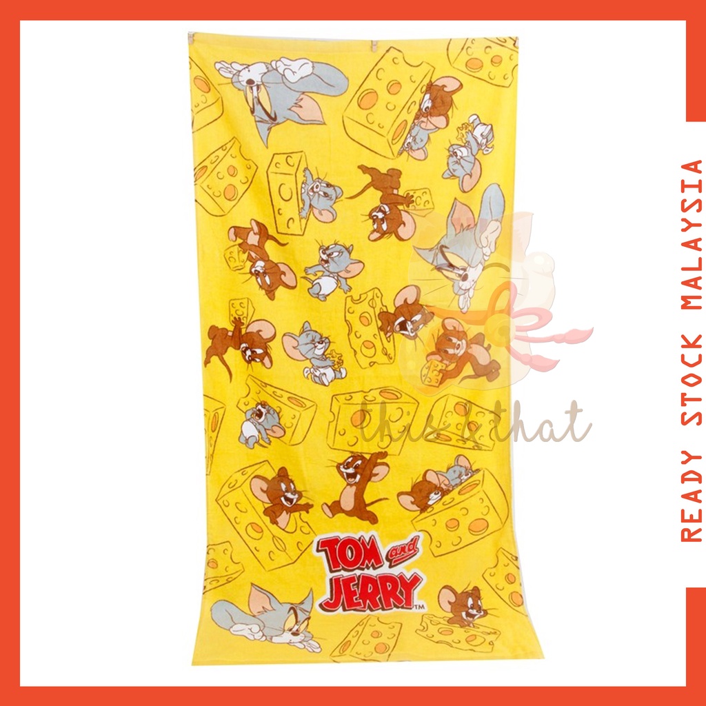 Tom and Jerry 100% Cotton Bath Towel 60x120cm | Shopee Singapore
