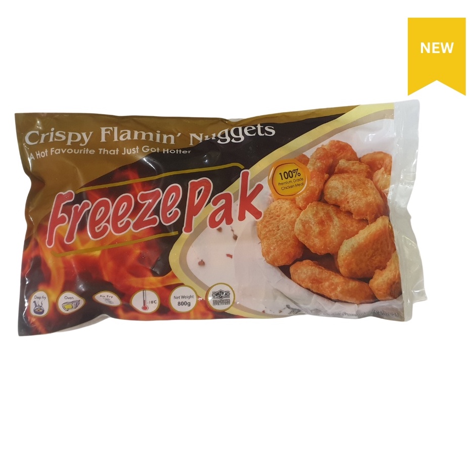 FreezePak Crispy Flamin Nugget 800GM | Shopee Singapore