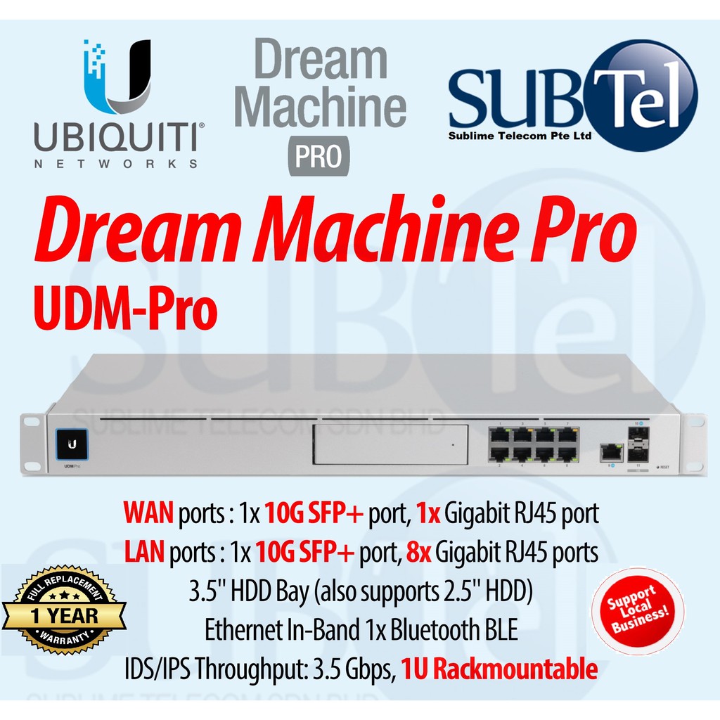 UDM-PRO Ubiquiti UniFi Dream Machine UDM Pro Version UBNT Singapore ...