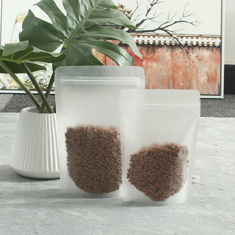 Frosted Surface Clear Plastic zip packing bags stand up pouch ...