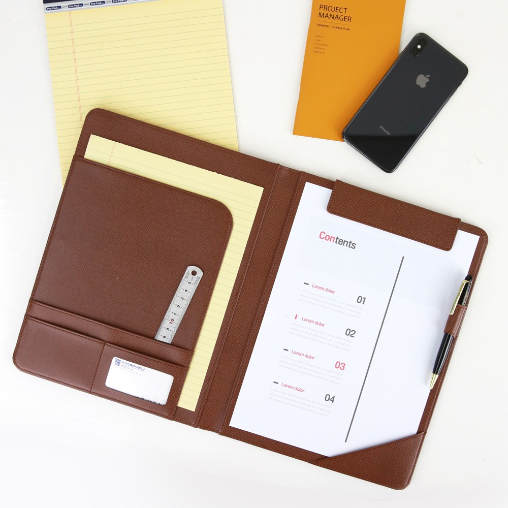 Magnetic Binder Pad Advanced Synthetic Leather Handmade Pad Business ...