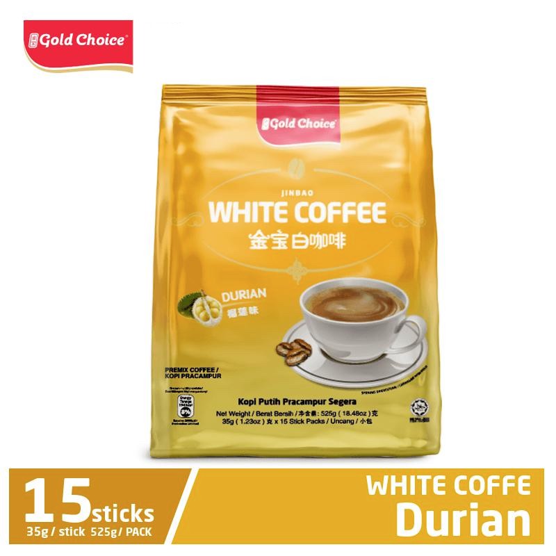 Gold Choice Instant Durian Penang White Coffee (15 sticks) | Shopee ...