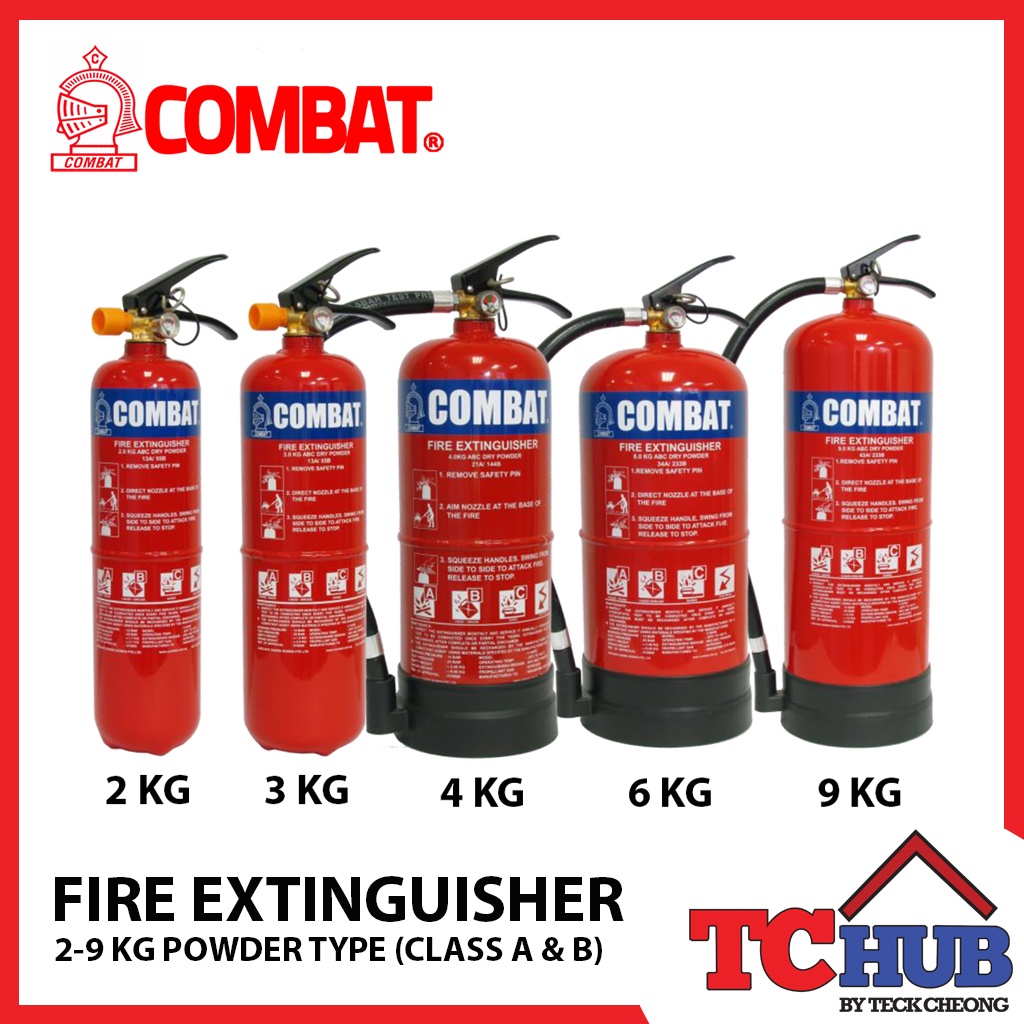 [Combat] Powder Fire Extinguisher (2-9KG) | Shopee Singapore