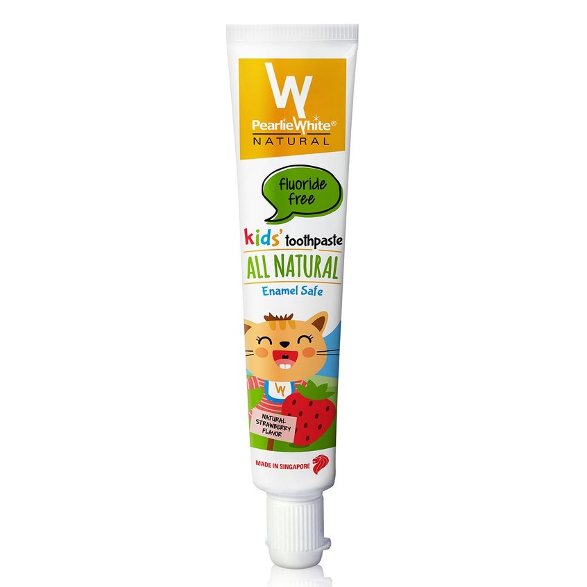 Pearlie White All Natural Enamel Safe Kids’ Toothpaste 45gm | Shopee ...