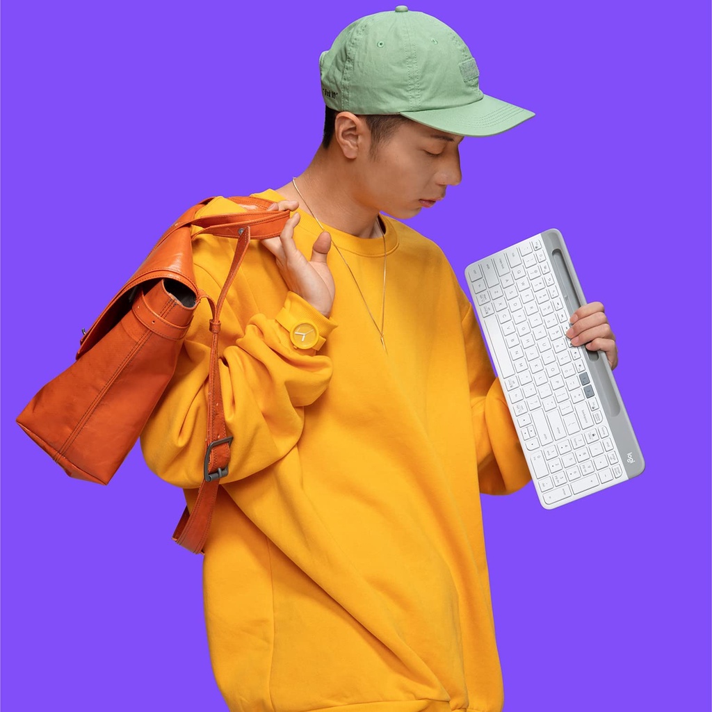 Logitech K580 Multi-Device Bluetooth Wireless Slient Keyboard with Logitech Flow Technology ...