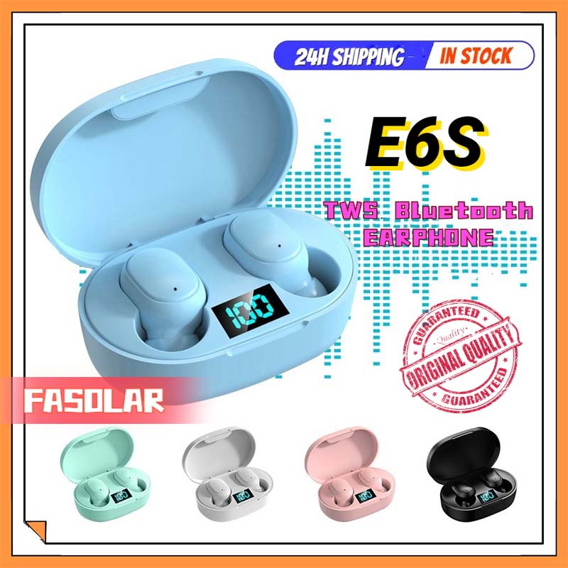TWS E6S Wireless Earphone for Redmi Airdots Earbuds Noise Cancelling Sports Headsets With ...