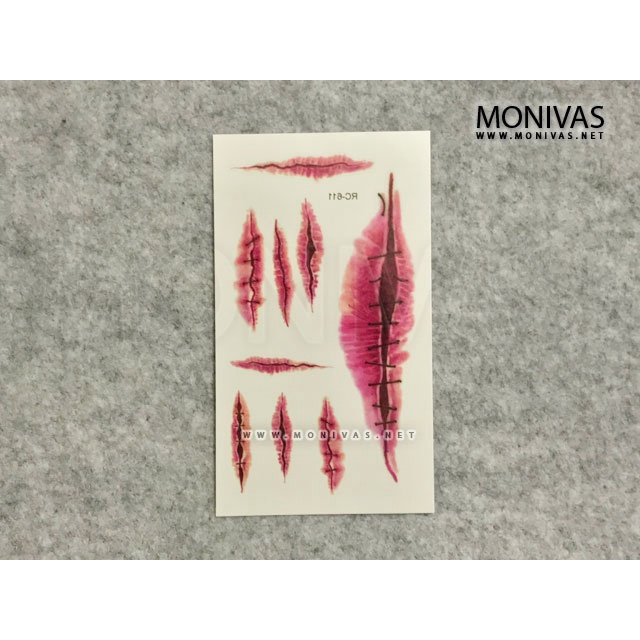 Temporary Stitches Tattoo DIY Halloween Party Body Art Scar Stickers ...