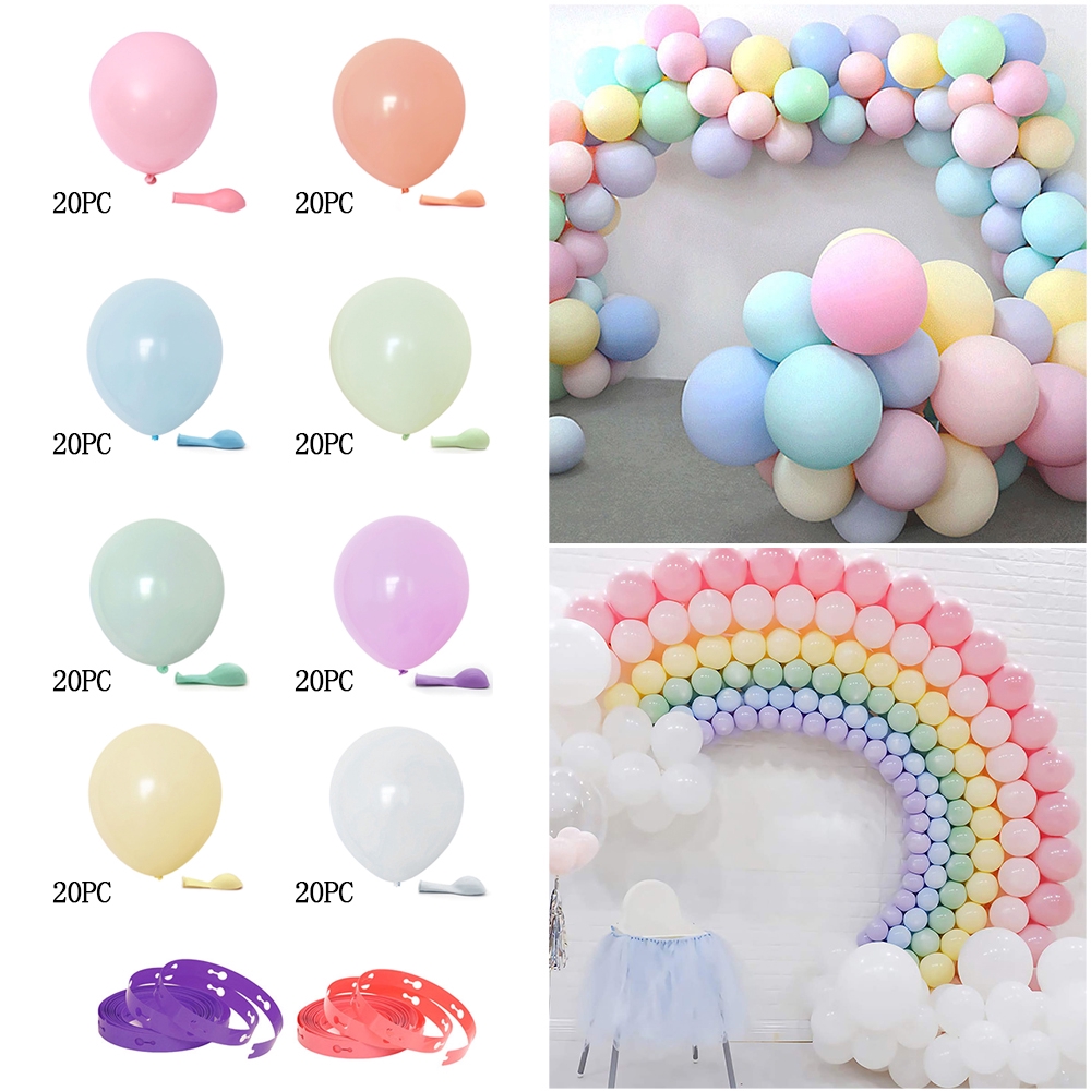 20pcs 5/12 Inch Macarons Color Pastel Candy Balloons Multicolors Latex ...