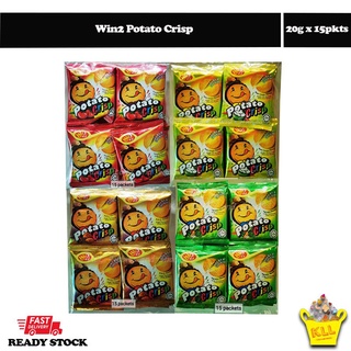 Win2 Potato Crisp (BBQ, Tomato, Sour Cream & Vegetarian Flavour) - 20g ...