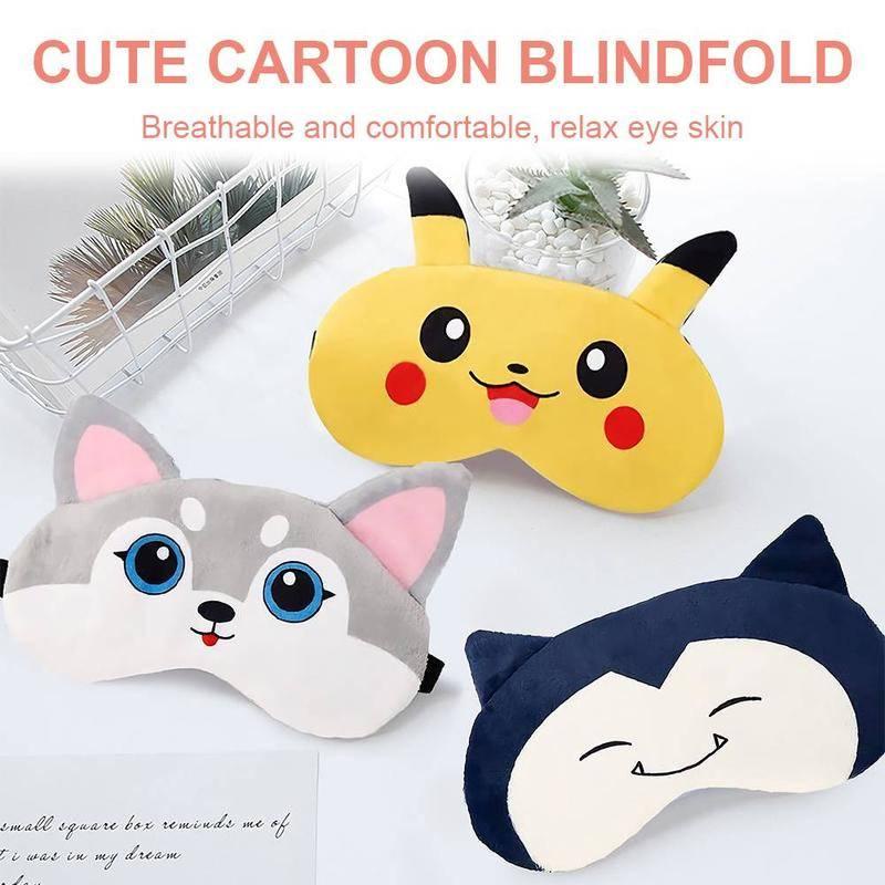 Sleeping Eye Cover Mask Sleep Cute Night Dream Bandage Sort Pikachu ...