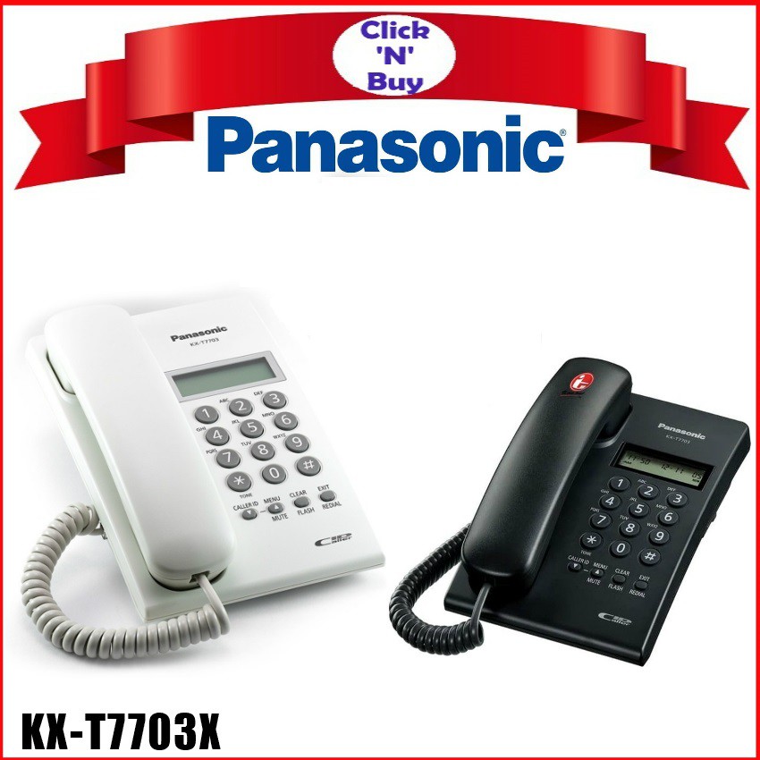 Panasonic KX-T7703X Telephone Corded. Also known as KX-T7703. LCD ...
