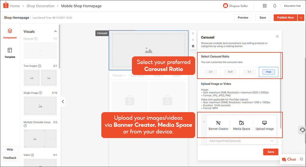 Adding Decoration Components | PH Seller Education [Shopee]