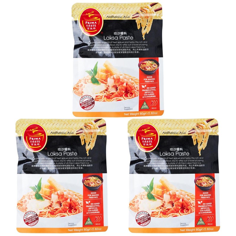 [Bundle of 3] Prima Taste Laksa Paste, 80G | Shopee Singapore