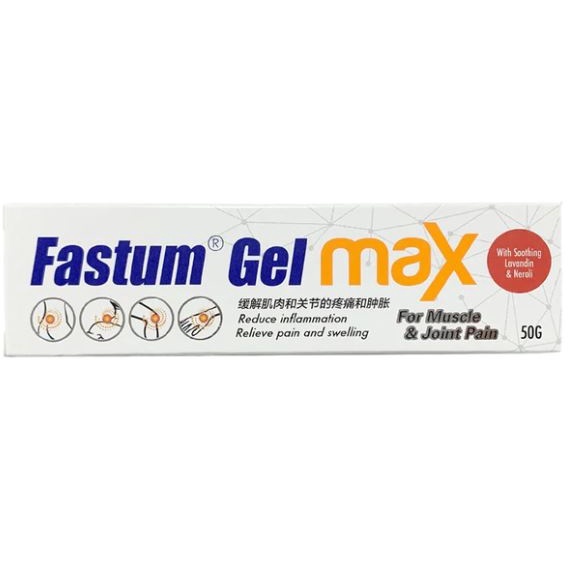 Fastum Gel Max 50g - Contains Ketoprofen to reduce inflammation, pain ...