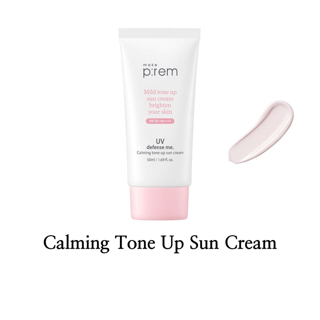Make Prem UV Defense Me. Calming Tone Up Sun Cream SPF 50+ PA++++ 50ml ...