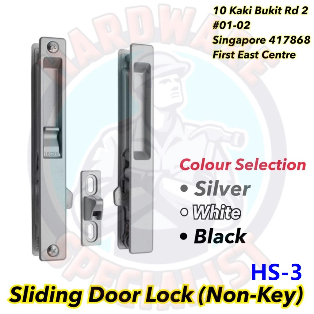 Aluminum Sliding Door Lock HS-3 / Balcony Sliding Door Lock (Keyless ...
