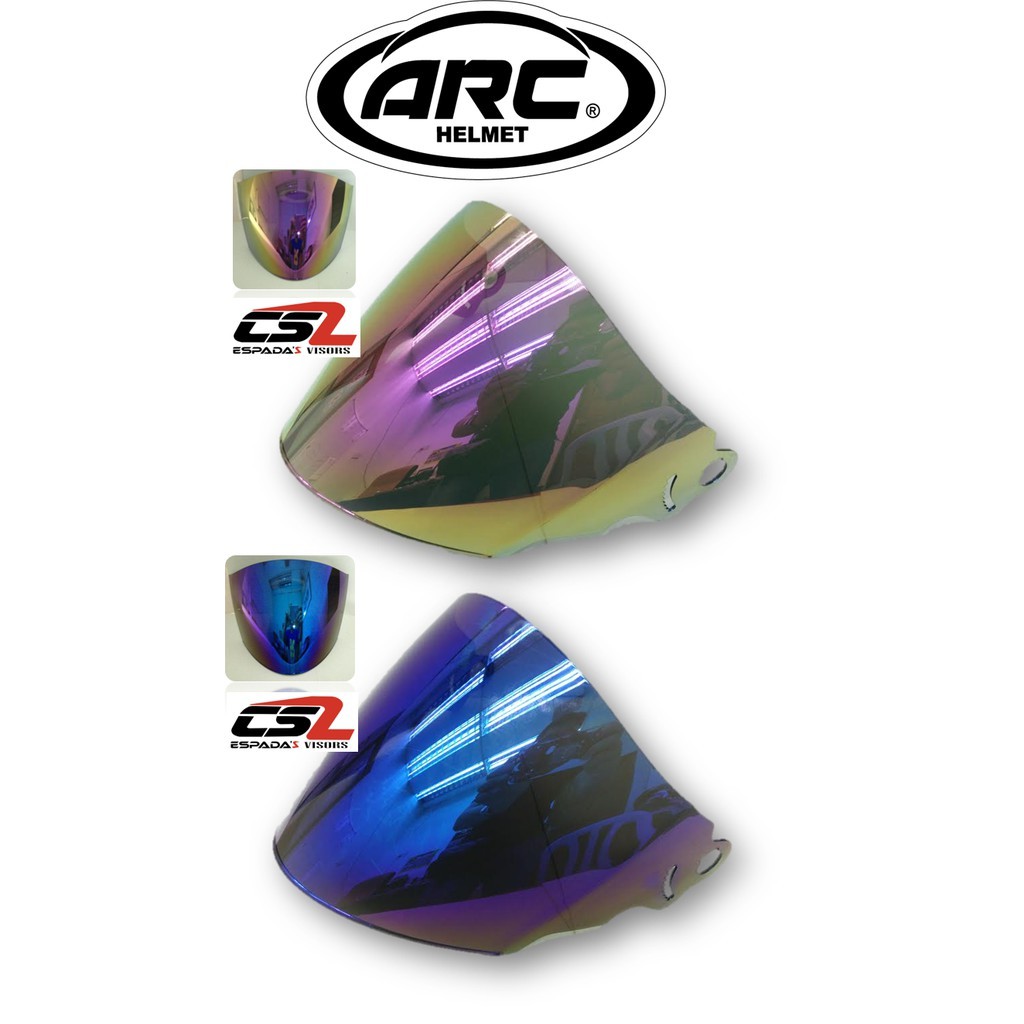 HELMET ARC RITZ VISOR ARC RITZ CS2 SIANG MALAM BLUE & RED VS0013 VS0014 ...