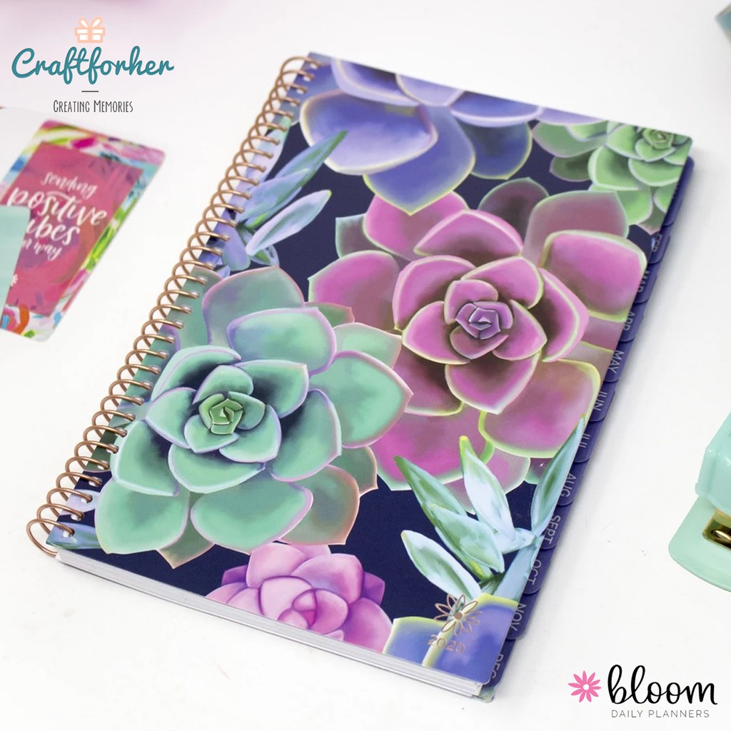 Bloom 2020 Planner, Succulents 2020 Daily Planner (12 Months) | Shopee ...