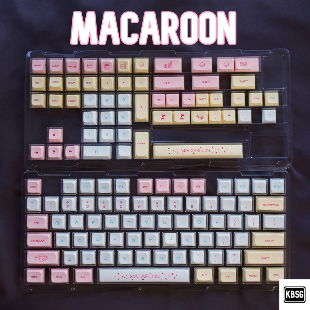 Macaroon Pink XDA Profile Keycaps for mechanical Keyboard | Shopee ...