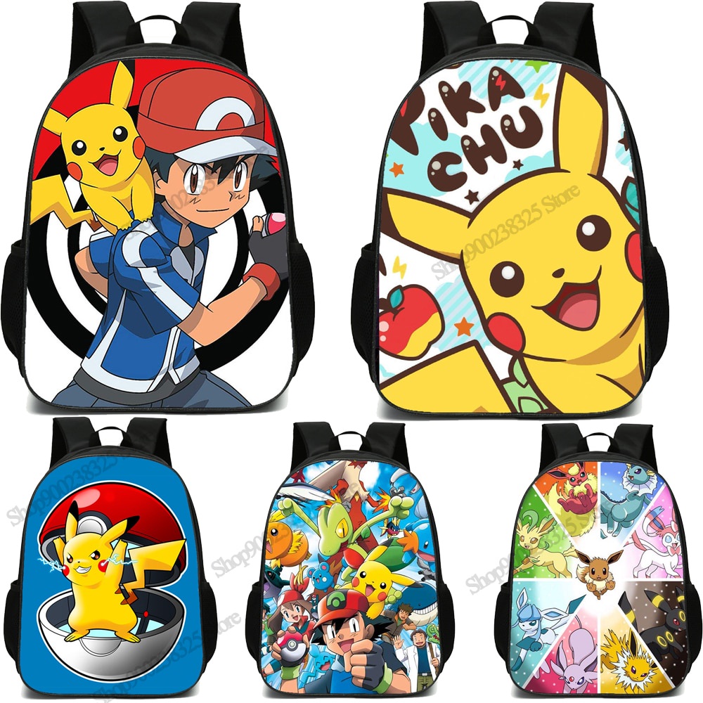 Pokemon School Bag for Teenager Boys Girls Kids Personized Pikachu Ash ...