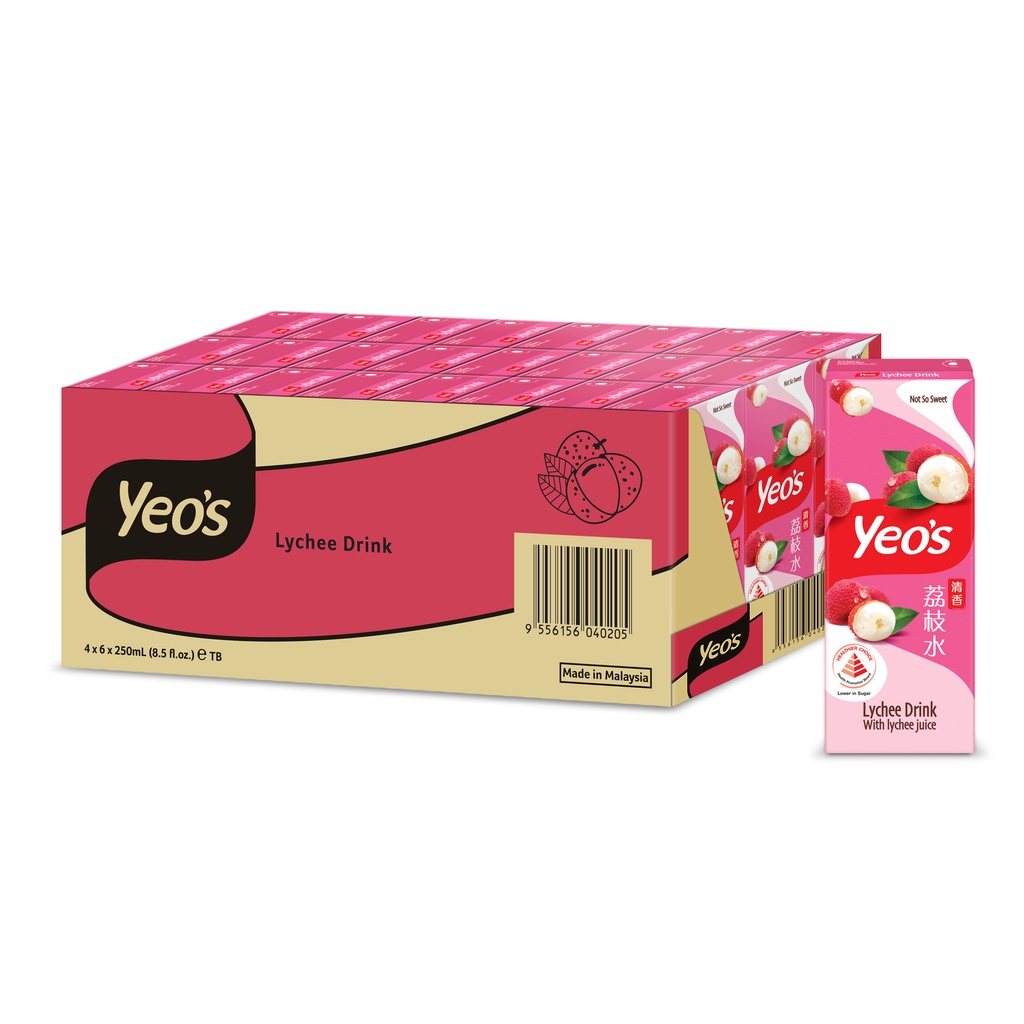 Yeo's Lychee Packet Drink - Case (Halal) | Shopee Singapore