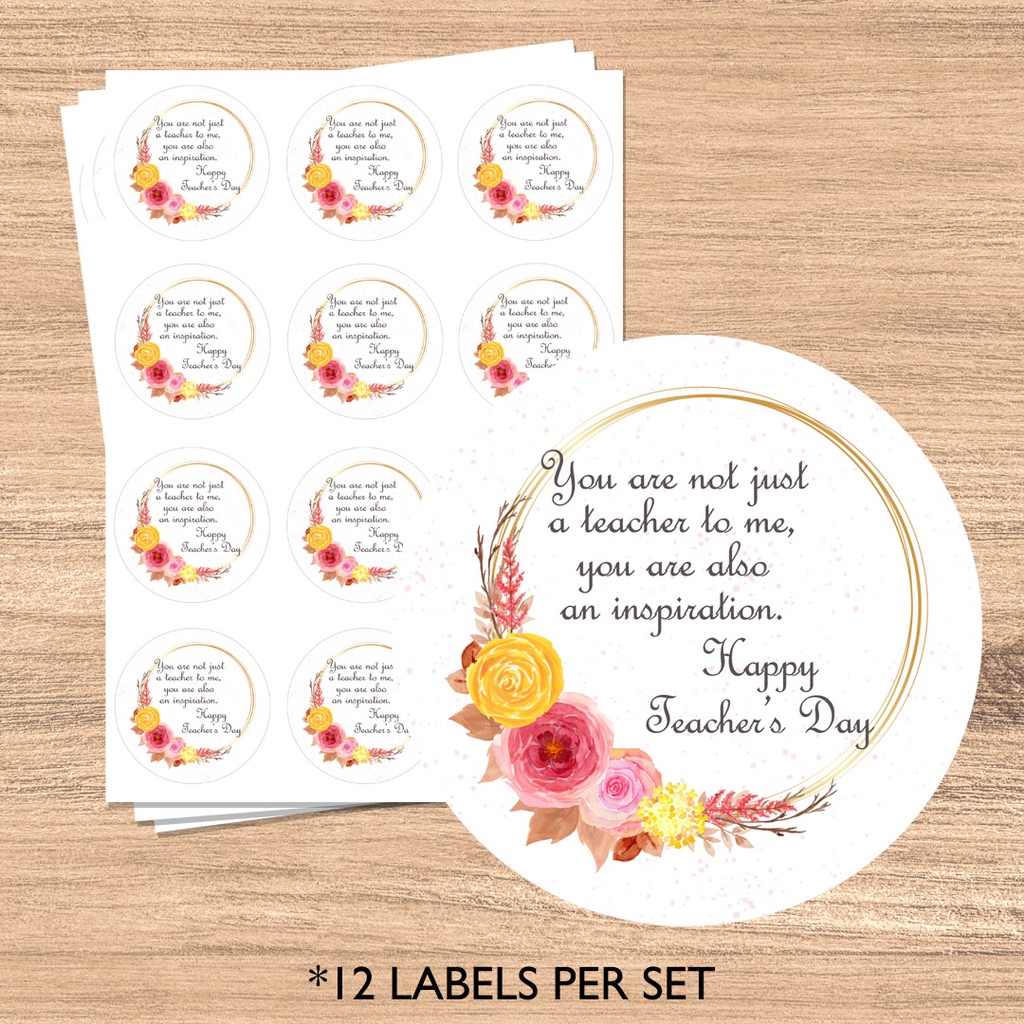 Happy Teachers Day Labels, Stickers Labels, Appreciation Day, Thank You ...