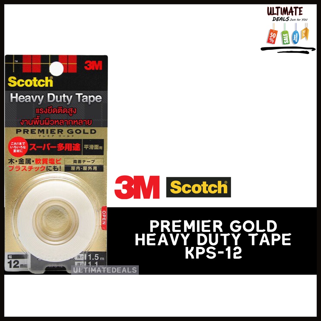 3M SCOTCH KPS-12 Super Heavy Duty Tape For Smooth Surfaces (12MM X 1.5M) | Shopee Singapore