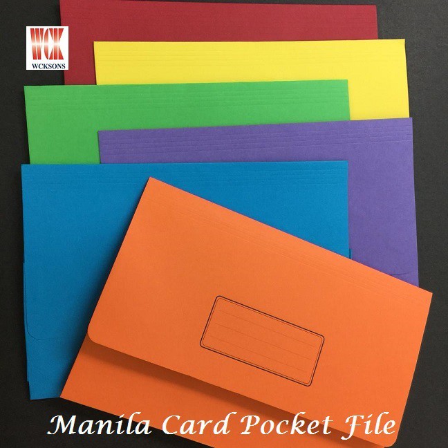 MANILA CARD POCKET FILE ( DEEP COLOUR ) | Shopee Singapore